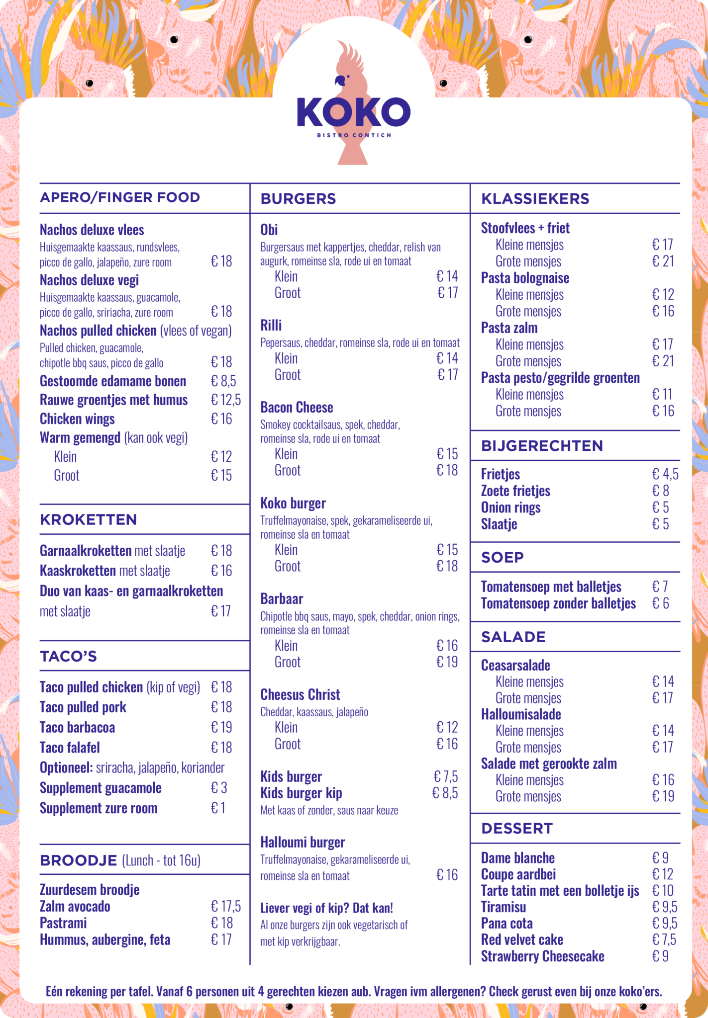 Menu – Bistro Koko